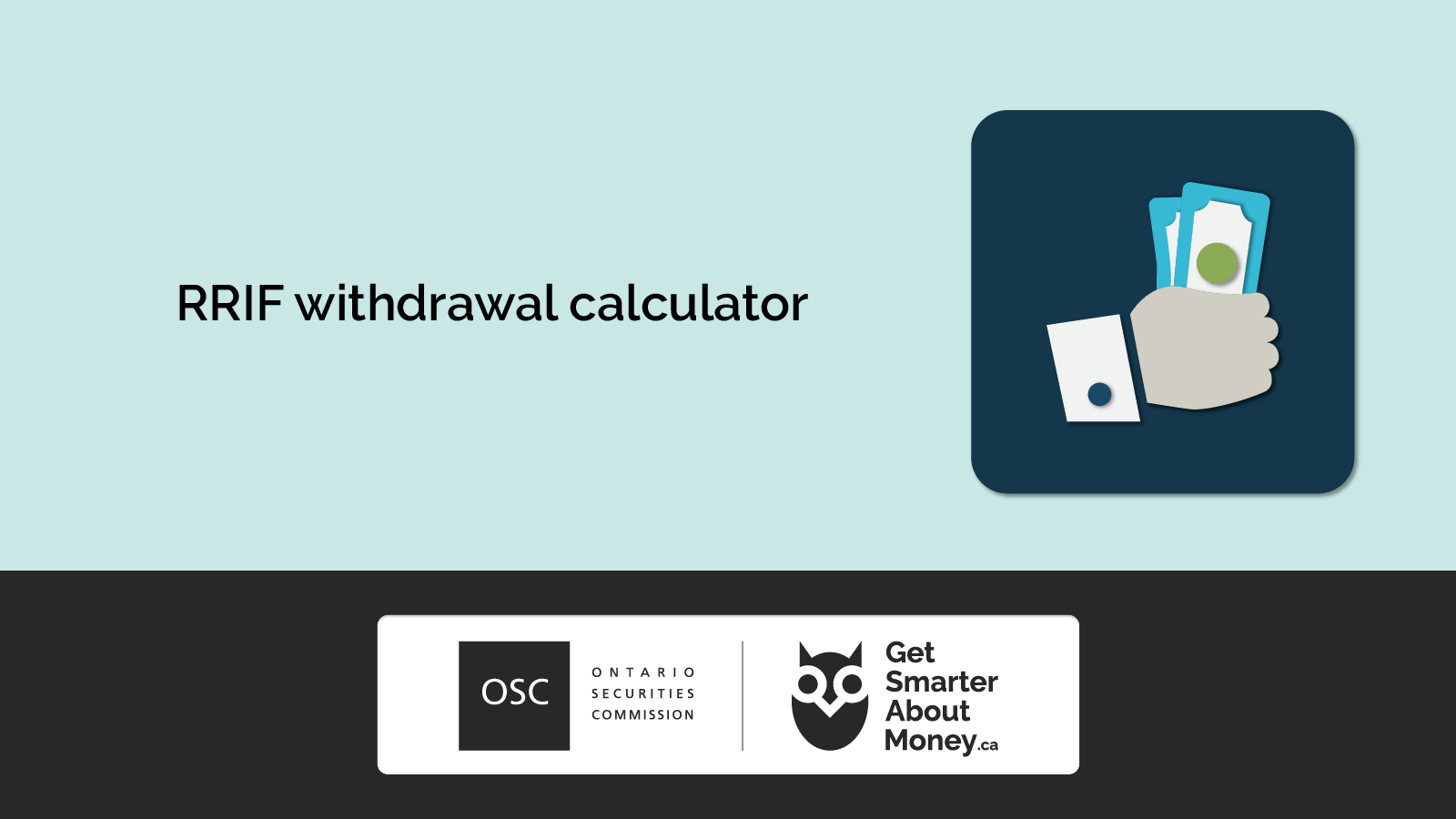 RRIF Withdrawal Calculator | GetSmarterAboutMoney.ca